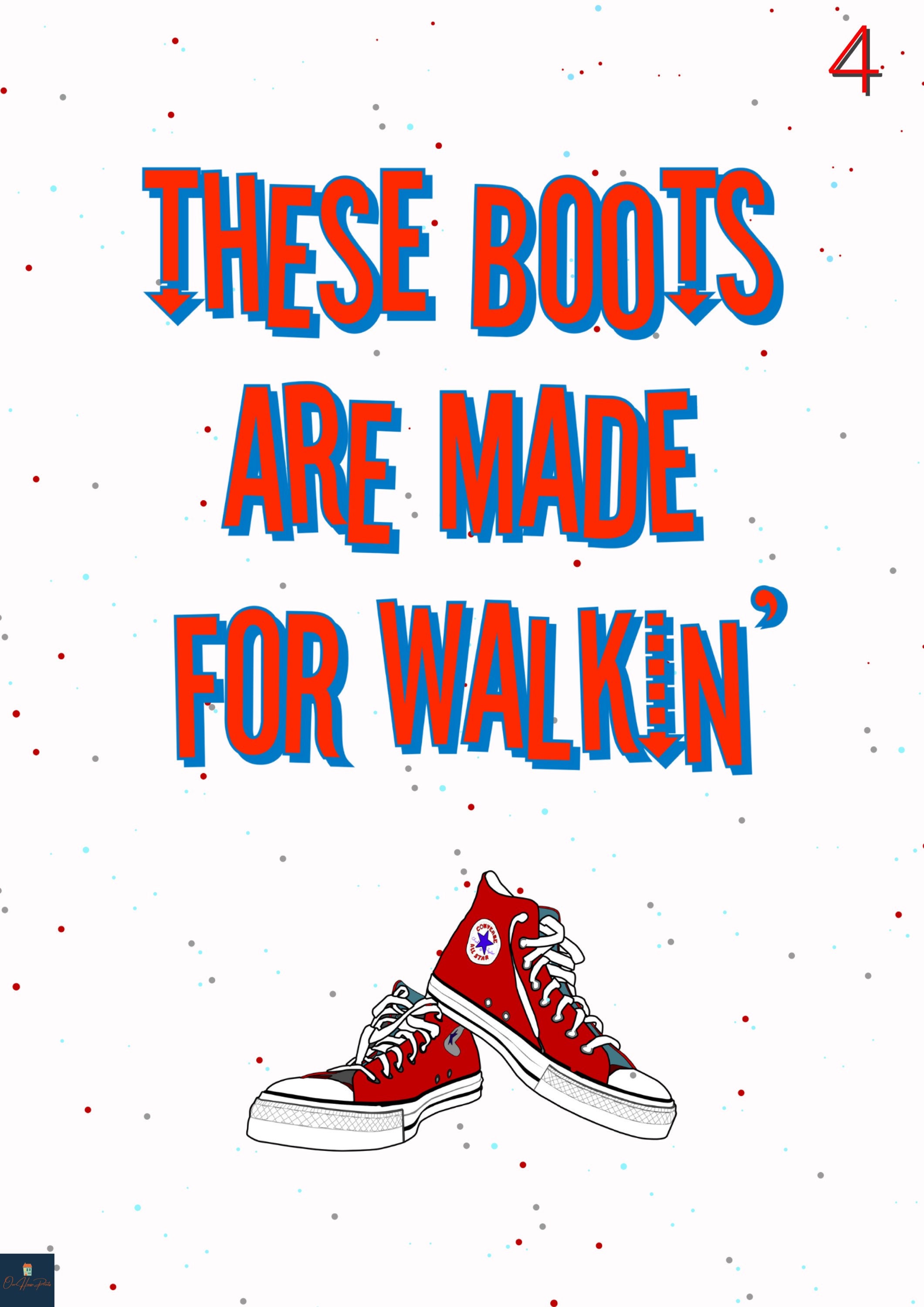 These Boots Are Made For Walkin Lyrics Print Nancy Sinatra Inspired ...
