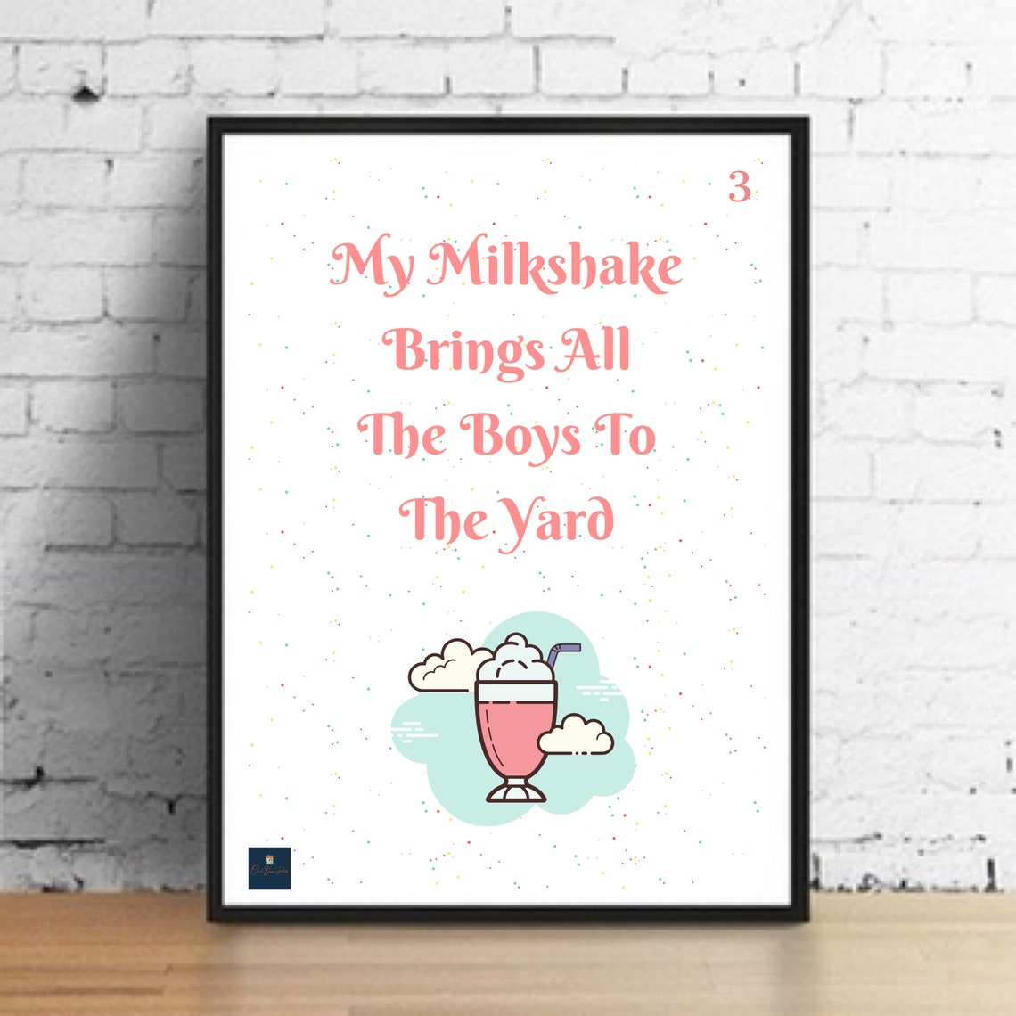 Milkshake Lyrics Print Kelis Inspired Music Poster. | Etsy