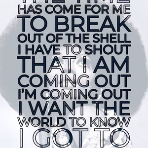 Im Coming Out Lyrics Print Diana Ross Inspired Music Poster. Wall Art ...