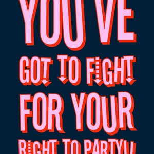 Fight for Your Right to Party Lyrics Print the Beastie Boys Inspired ...