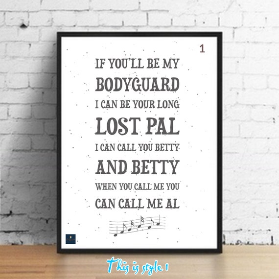 You Can Call Me Al Lyrics Print Paul Simon Inspired Music | Etsy