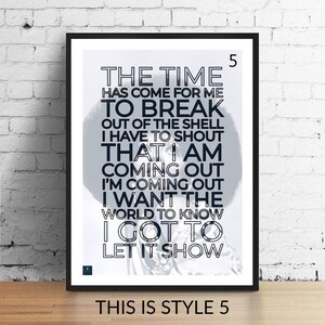 Im Coming Out Lyrics Print Diana Ross Inspired Music Poster. Wall Art ...