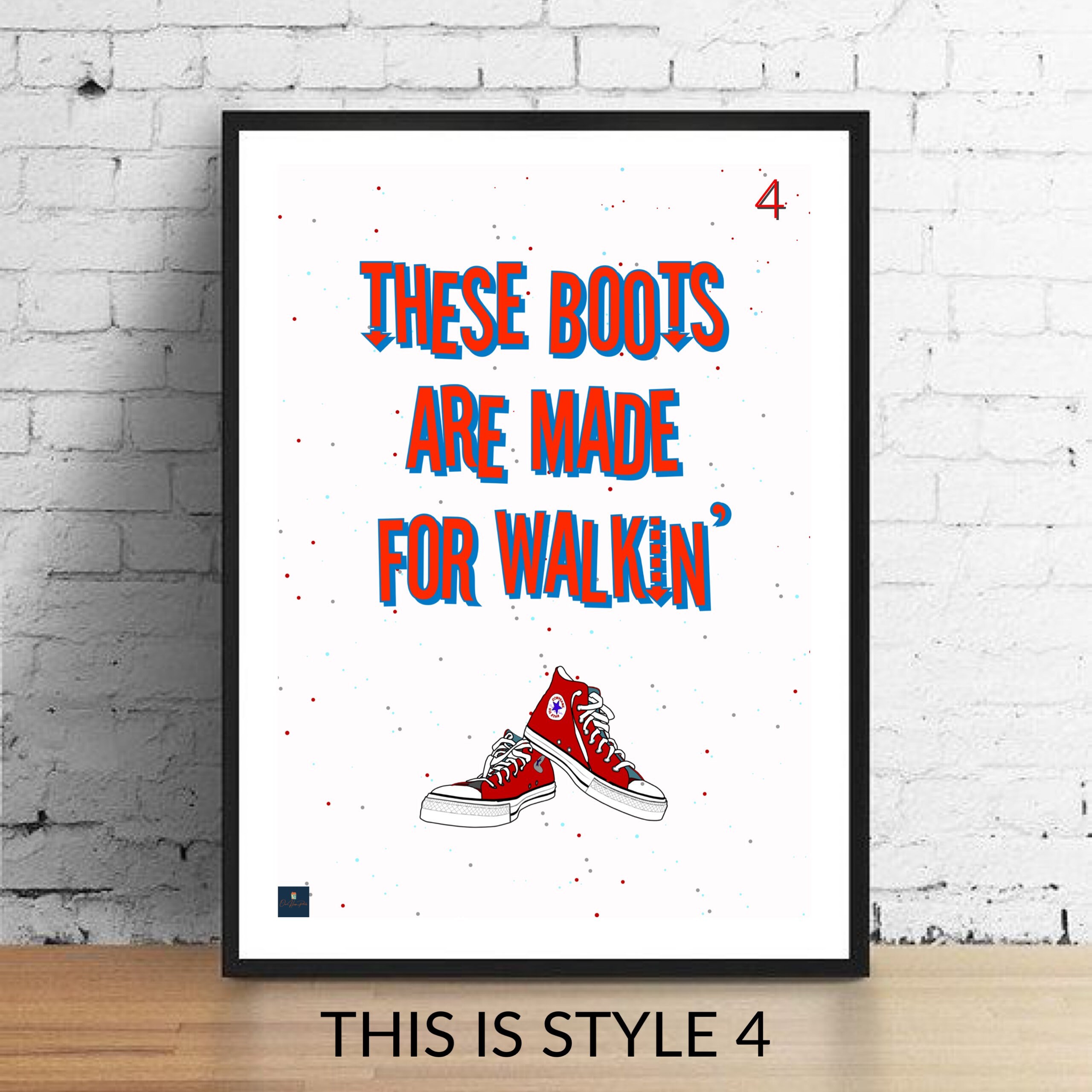 These Boots Are Made For Walkin Lyrics Print Nancy Sinatra Inspired ...