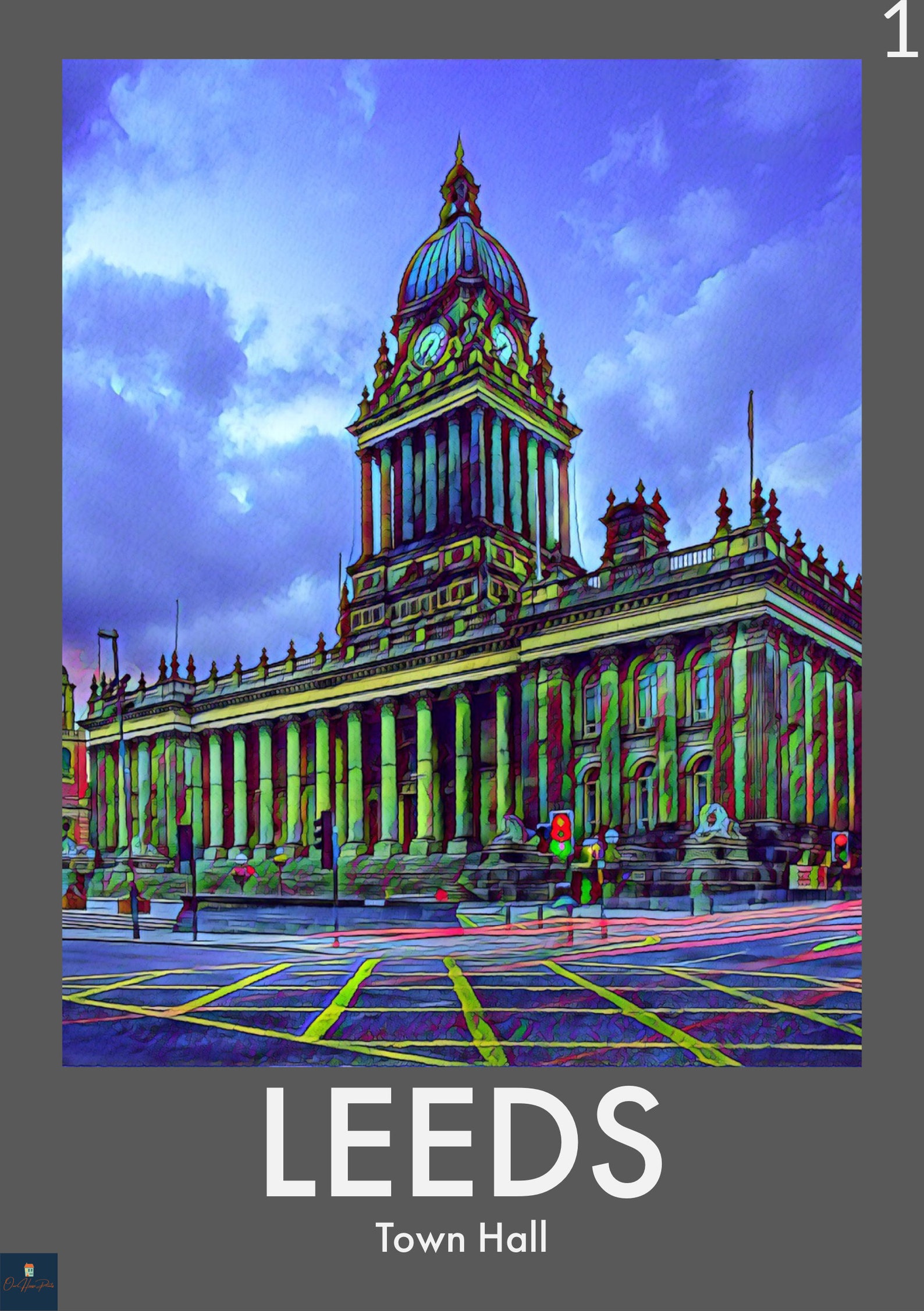 Leeds Vintage Travel Print Wall Art Poster. | Etsy