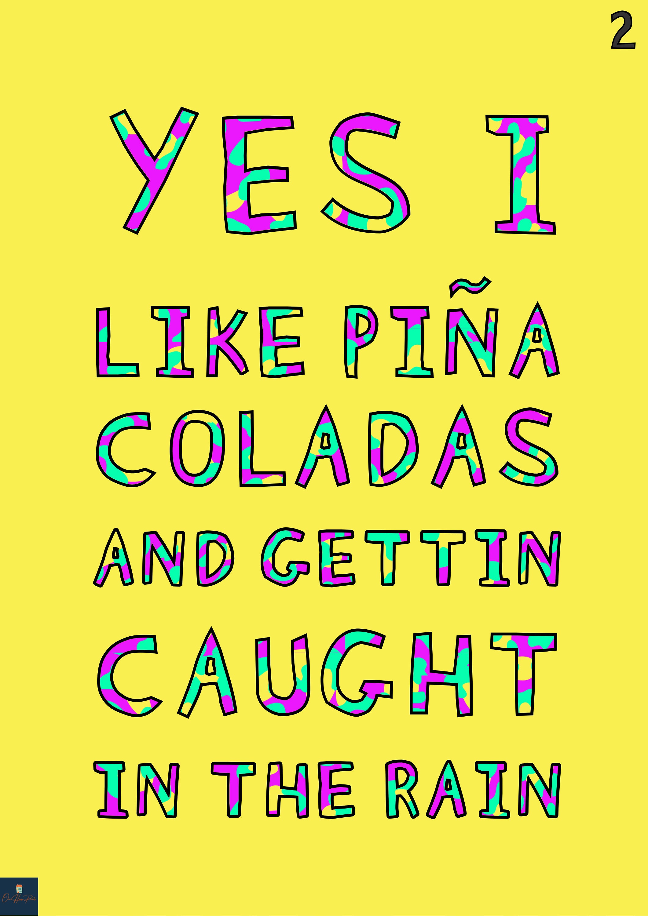 Escape the Piña Colada Song Lyrics Print Rupert Holmes - Etsy UK
