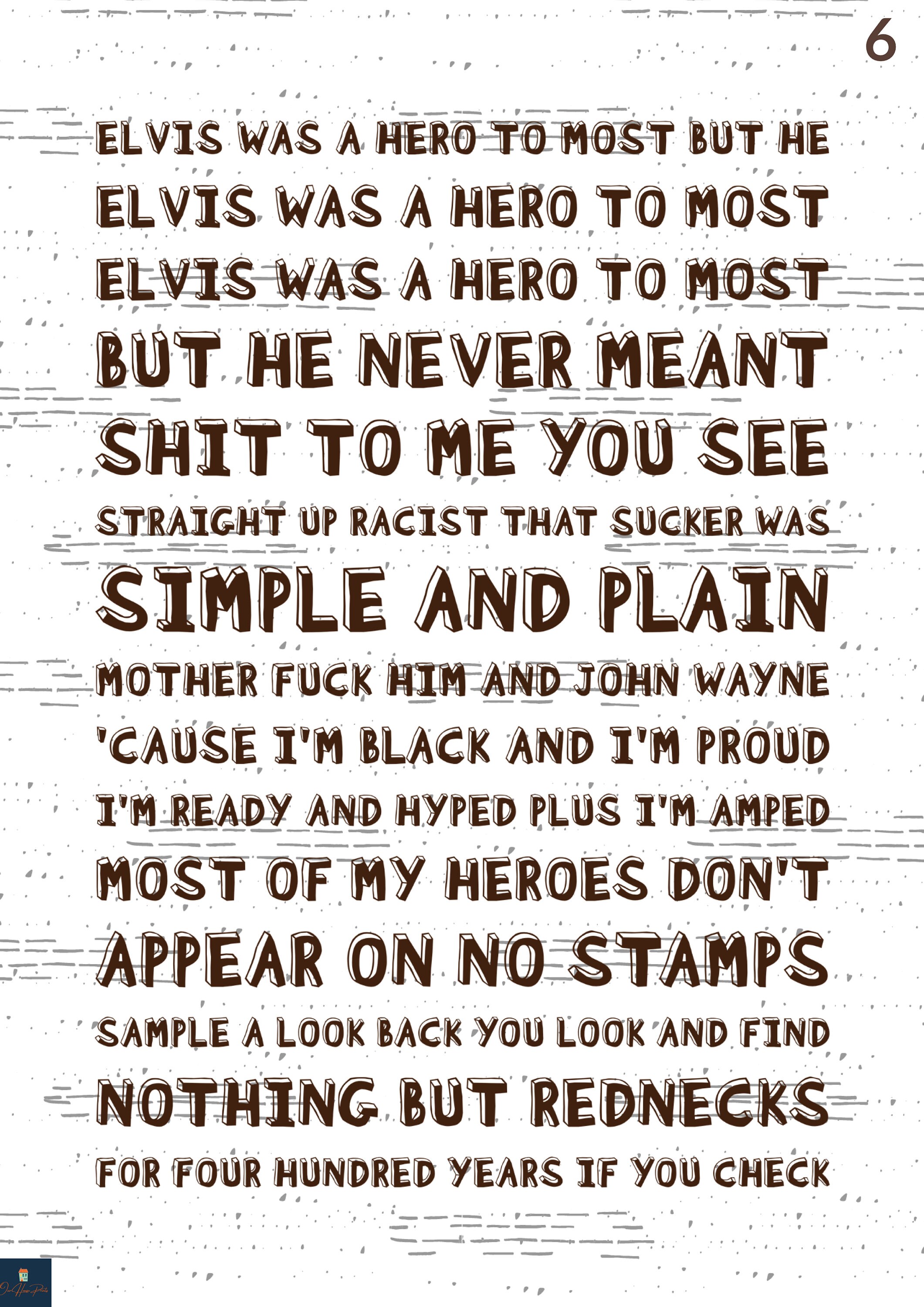 Fight the Power Lyrics Print Public Enemy Inspired Music | Etsy UK