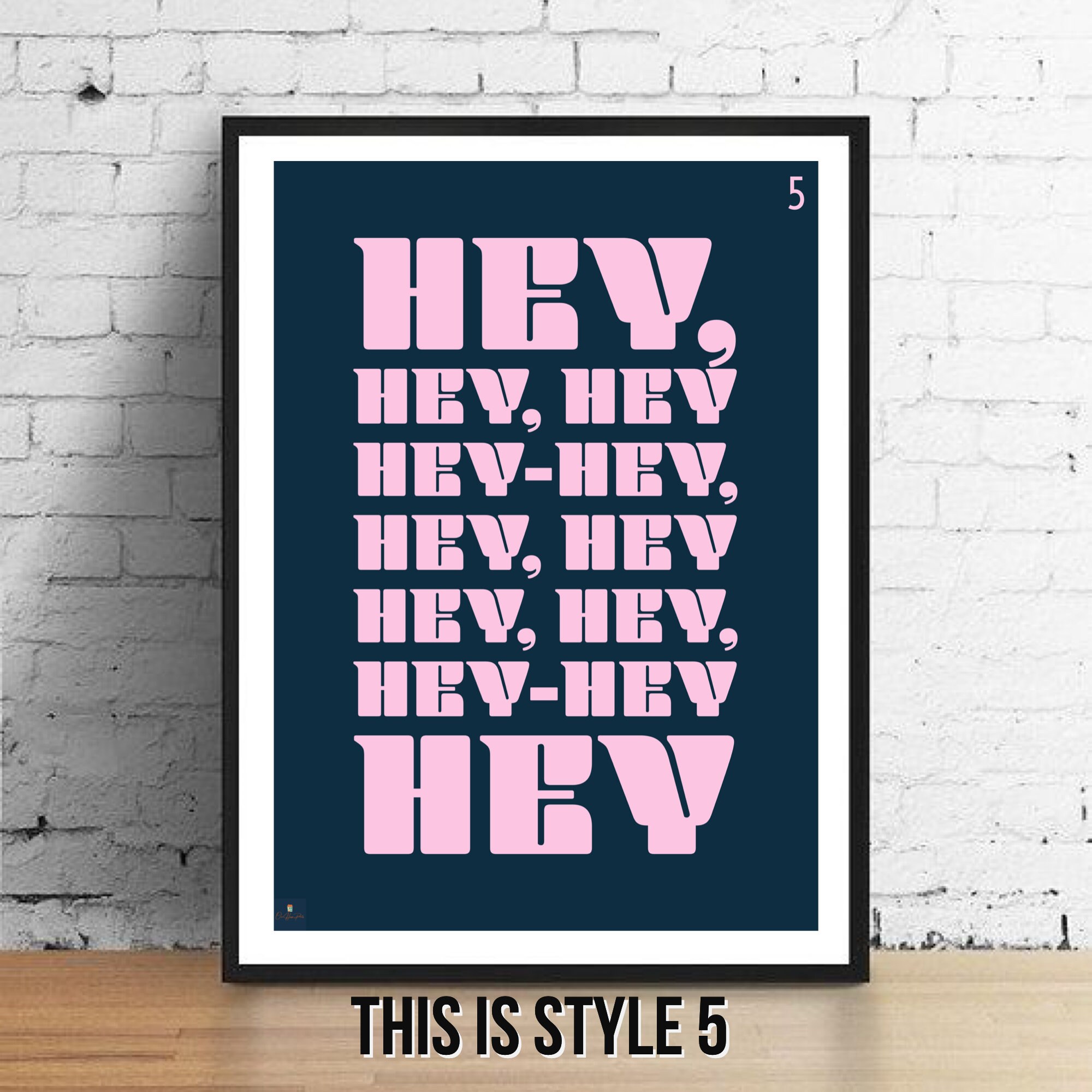 And She Was Lyrics Print - Talking Heads Inspired Music Poster (Und ...