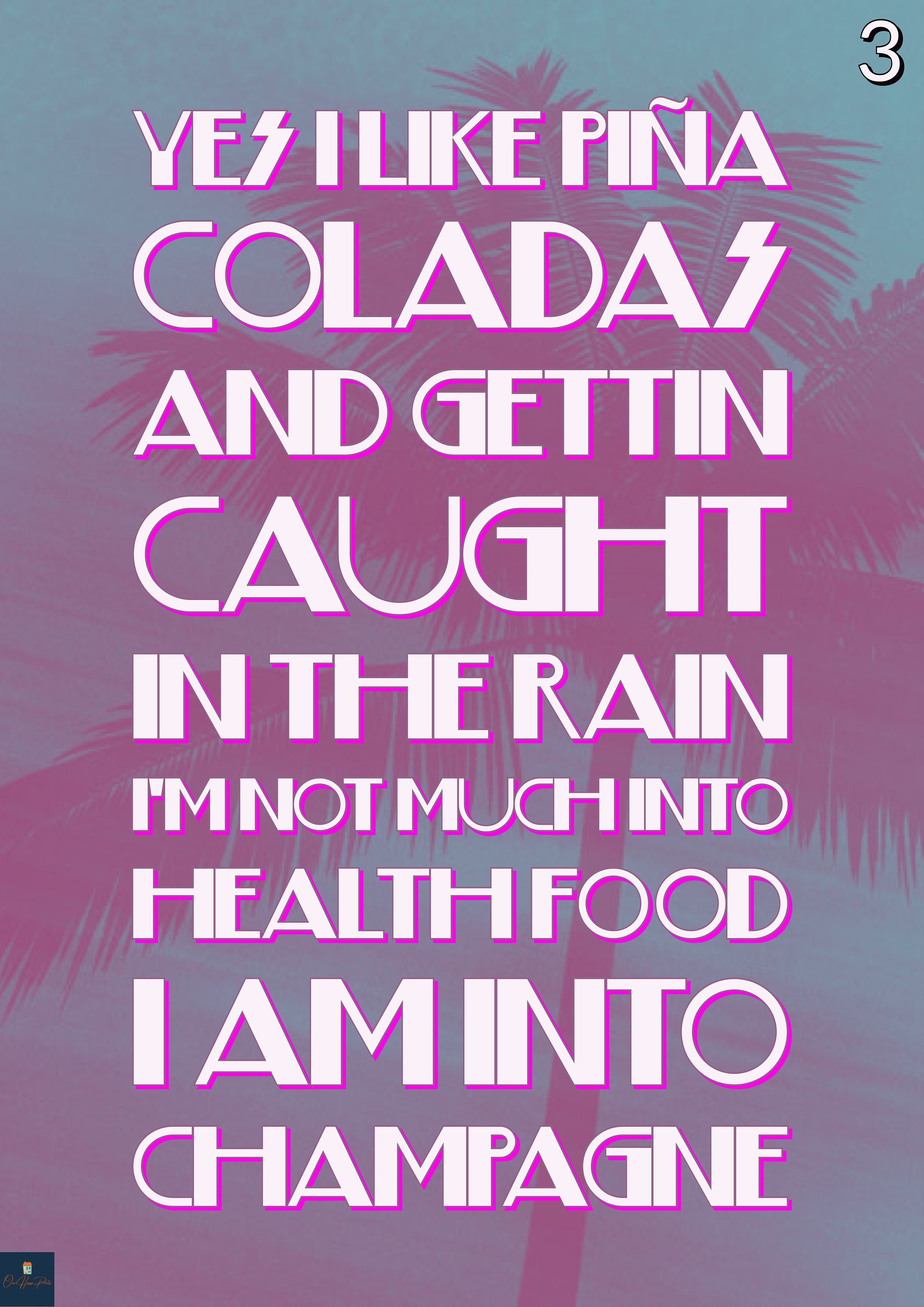 Escape the Piña Colada Song Lyrics Print Rupert Holmes - Etsy UK