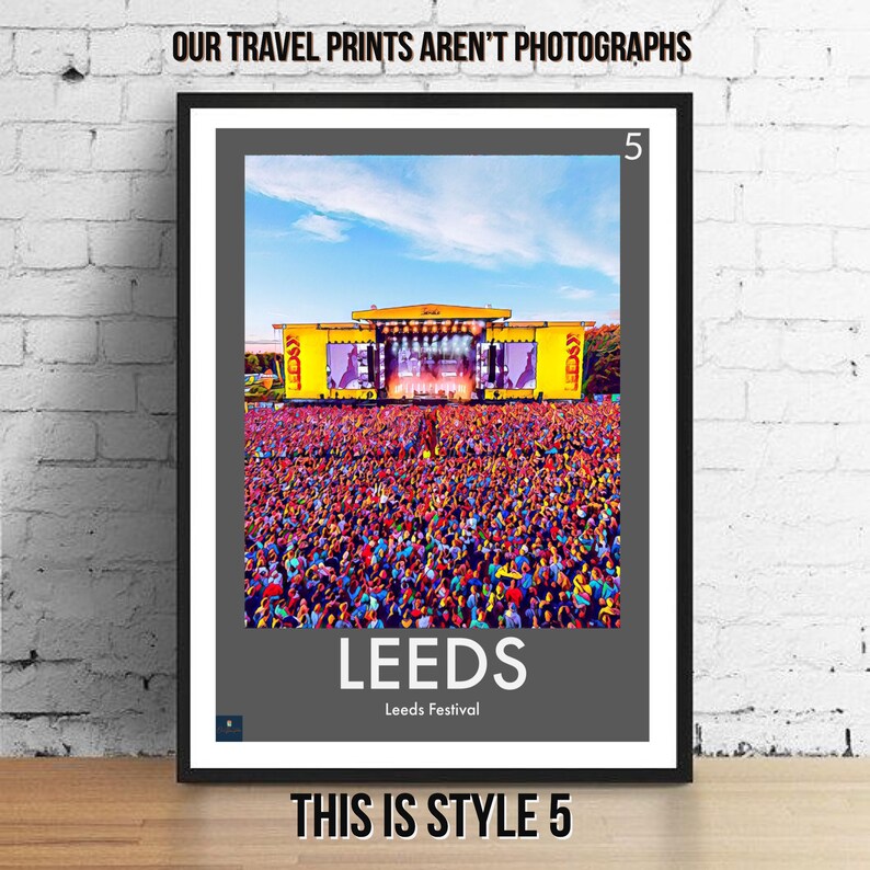 Leeds Vintage Travel Print Wall Art Poster. - Etsy UK