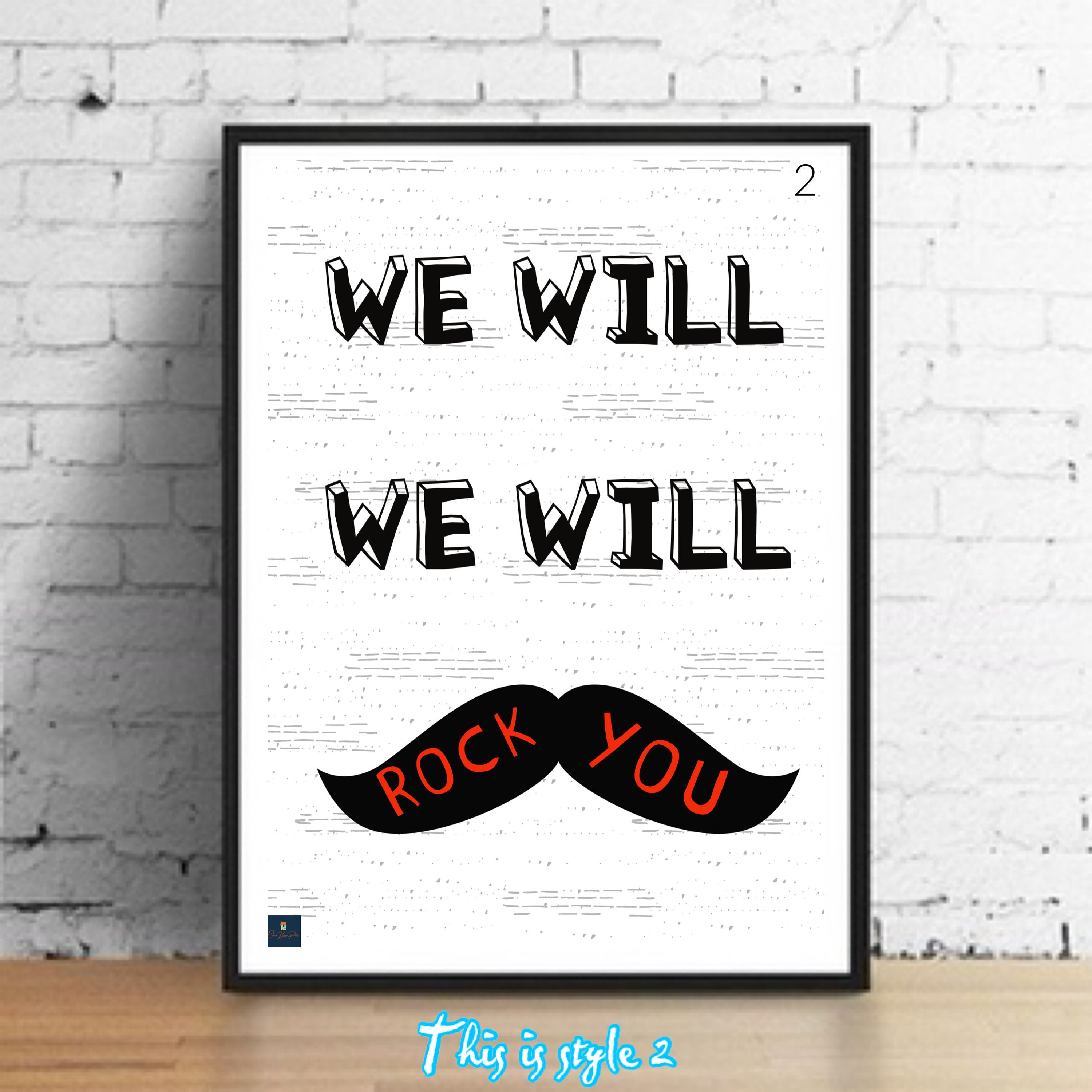 We Will Rock You Lyrics Print Queen Inspired Music Poster. | Etsy