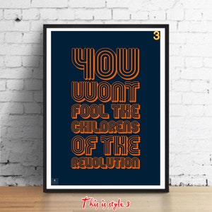 Children of the Revolution Lyrics Print T-rex Inspired Music Poster ...