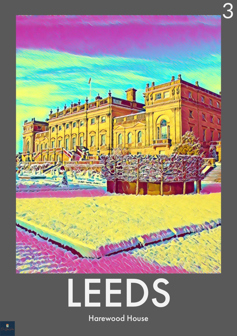 Leeds Vintage Travel Print Wall Art Poster. - Etsy UK