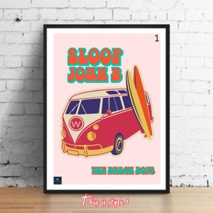 Sloop John B Lyrics Print the Beach Boys Inspired Music Poster ...