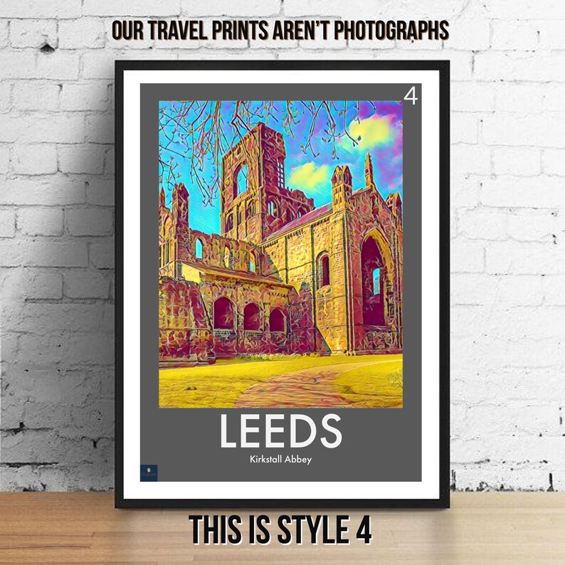Leeds Vintage Travel Print Wall Art Poster. - Etsy UK