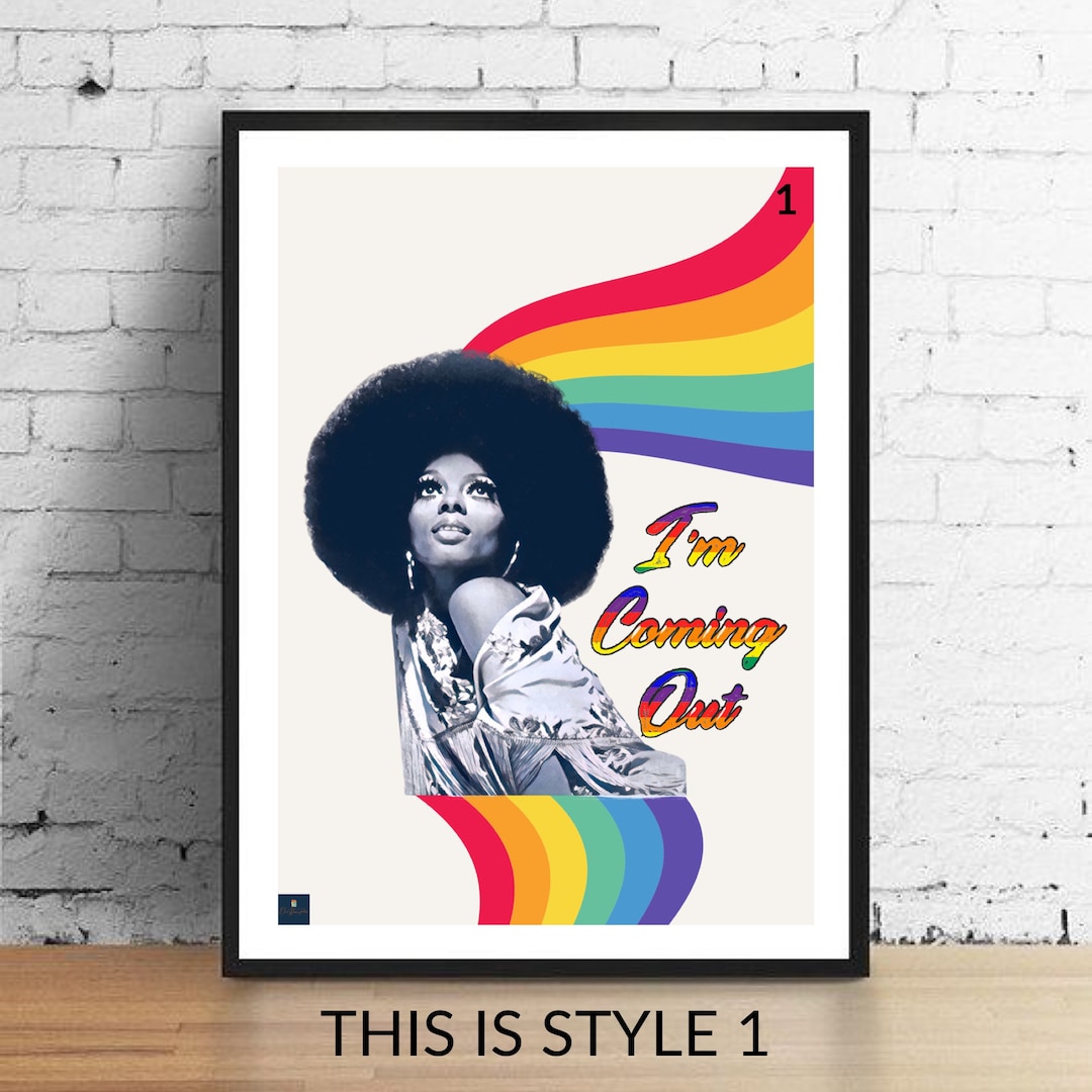 Im Coming Out Lyrics Print Diana Ross Inspired Music Poster. Wall Art ...