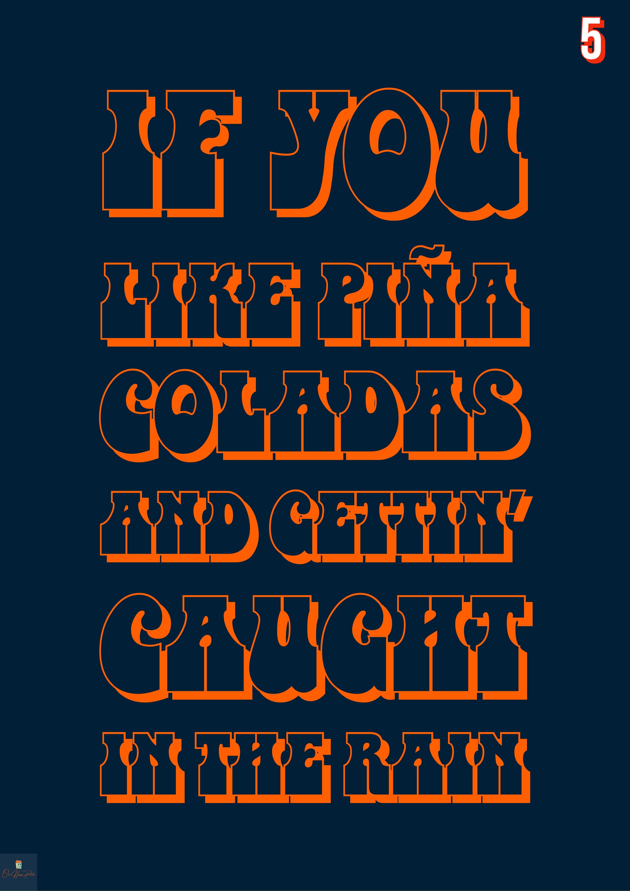 Escape the Piña Colada Song Lyrics Print Rupert Holmes - Etsy UK