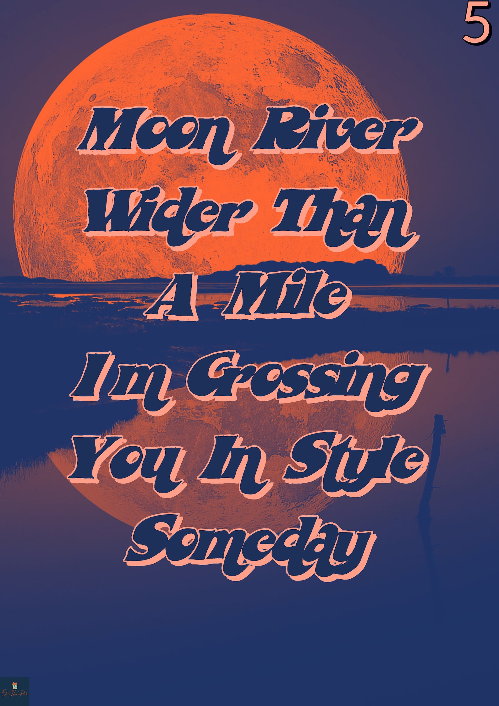 Moon River Lyrics Print andy Williams Audrey Hepburn Sinatra - Etsy UK