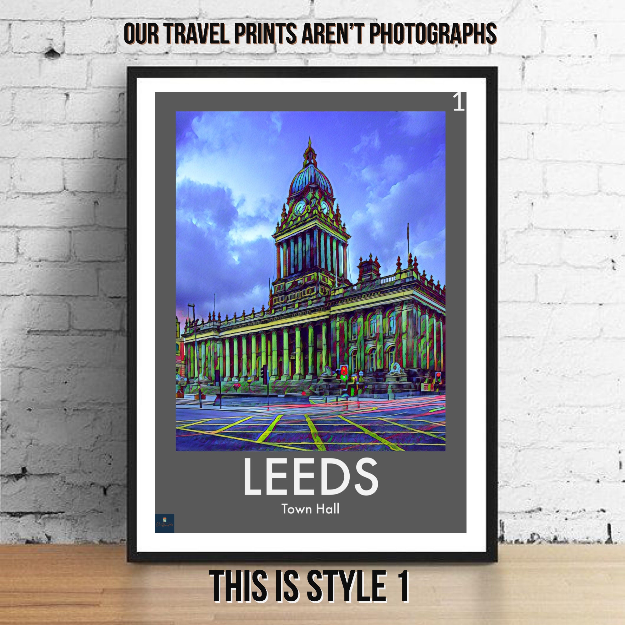 Leeds Vintage Travel Print Wall Art Poster. - Etsy UK