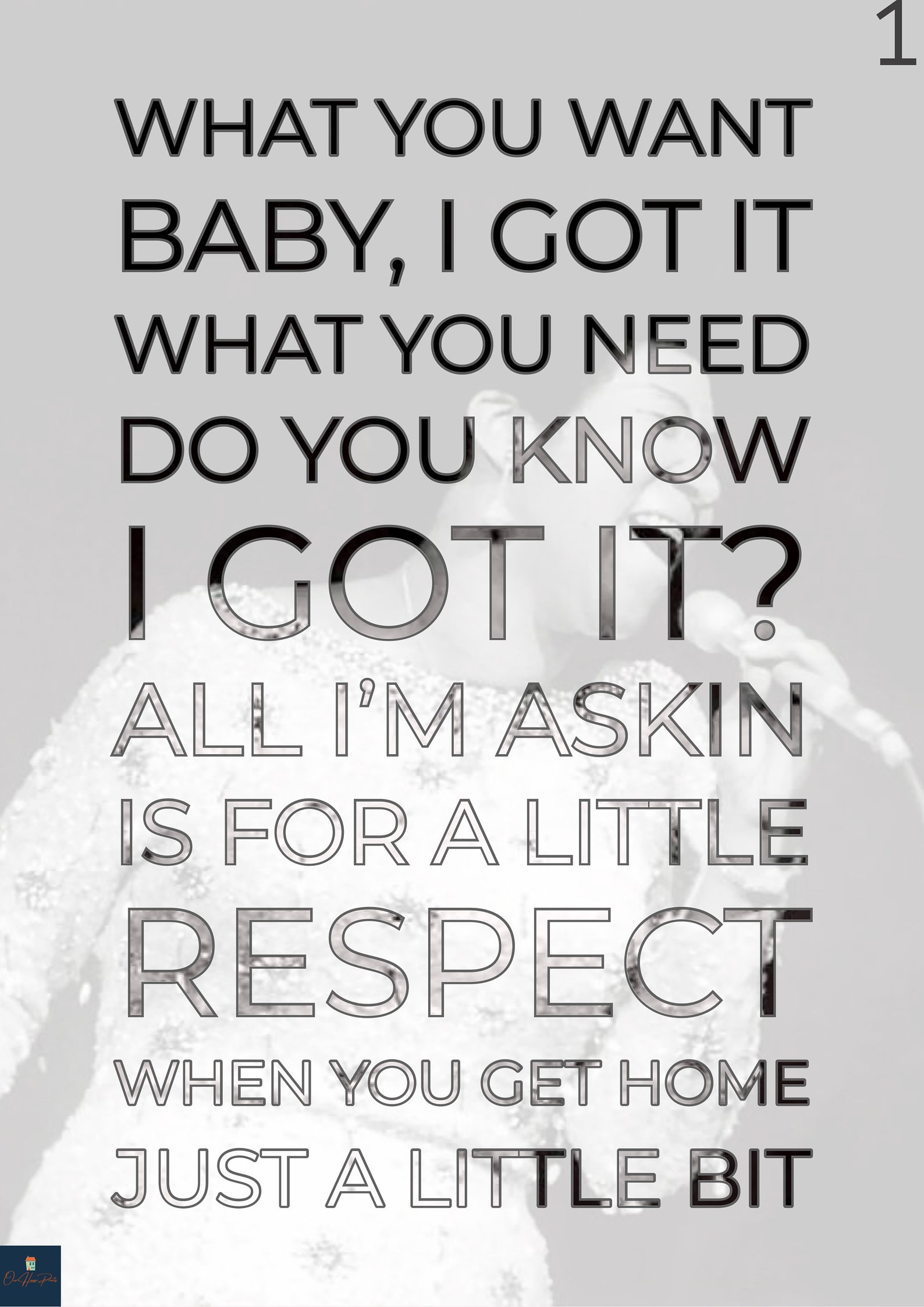 Respect Lyrics Print Aretha Franklin Otis Reading Inspired | Etsy