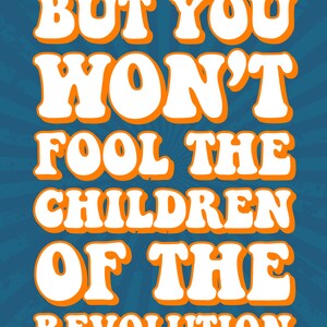 Children of the Revolution Lyrics Print T-rex Inspired Music Poster ...