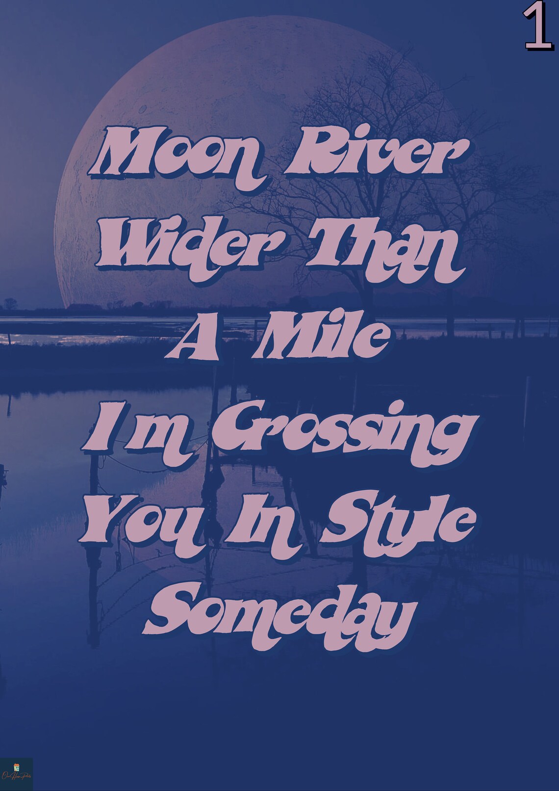 Moon River Lyrics Print Andy Williams Audrey Hepburn Sinatra | Etsy