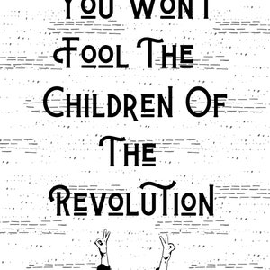 Children of the Revolution Lyrics Print T-rex Inspired Music Poster ...