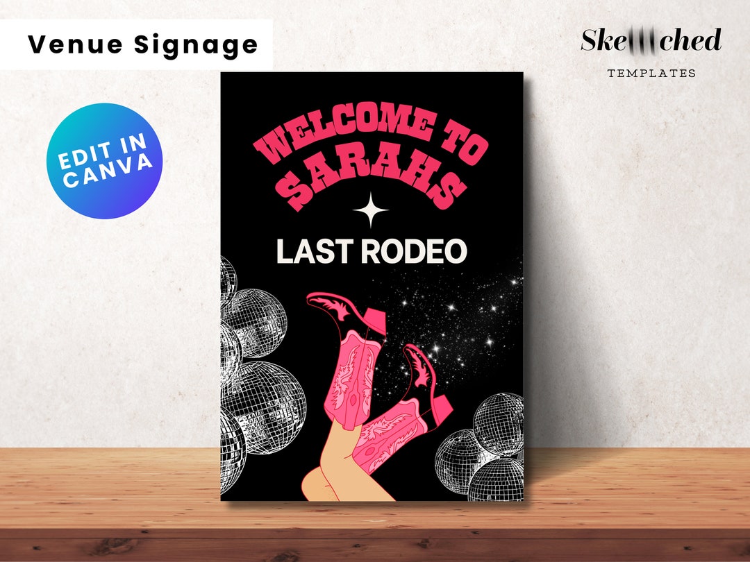 Last Rodeo Welcome Signage Template - Etsy