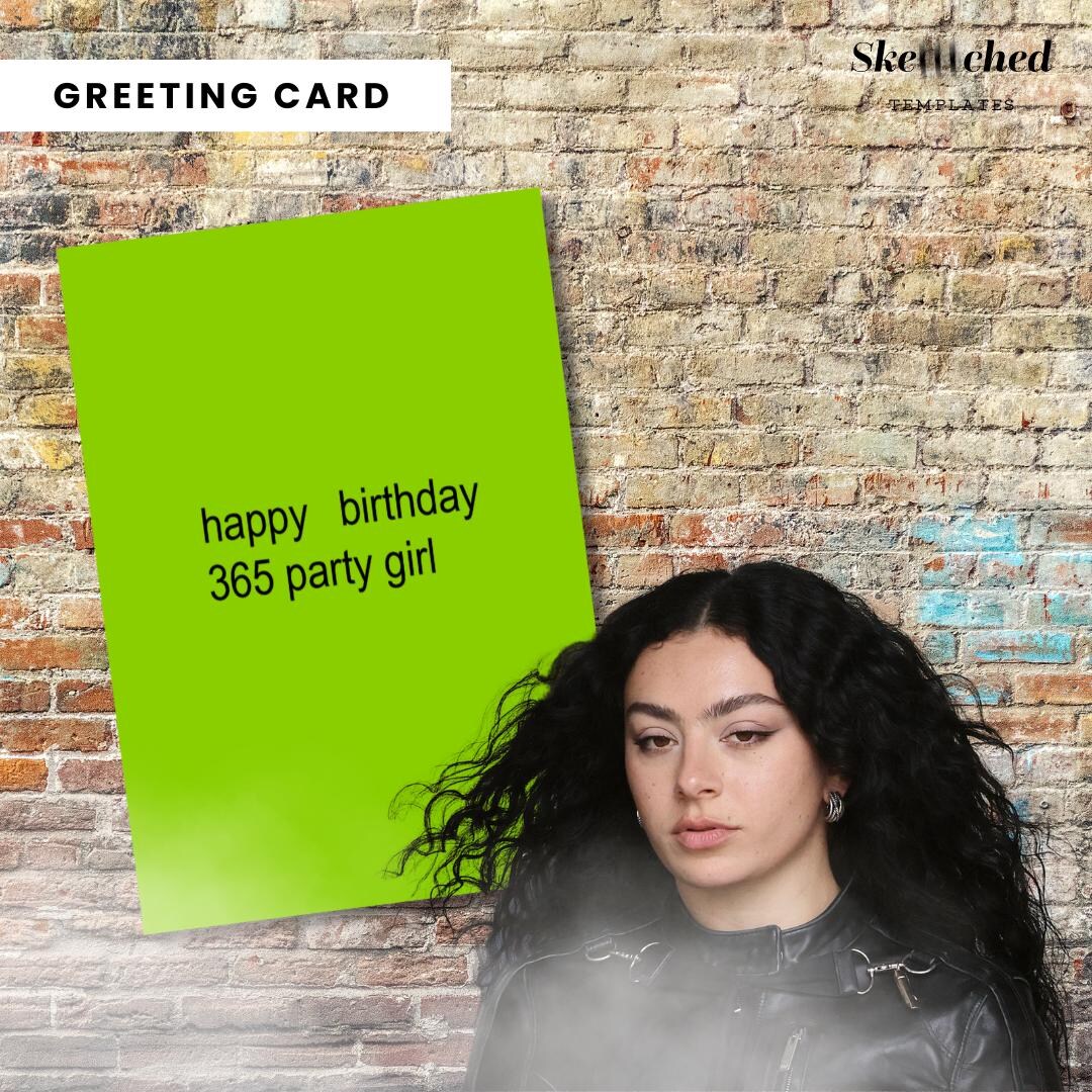 365 Party Girl Greetings Birthday Leaving Card Funny Customisable Print ...