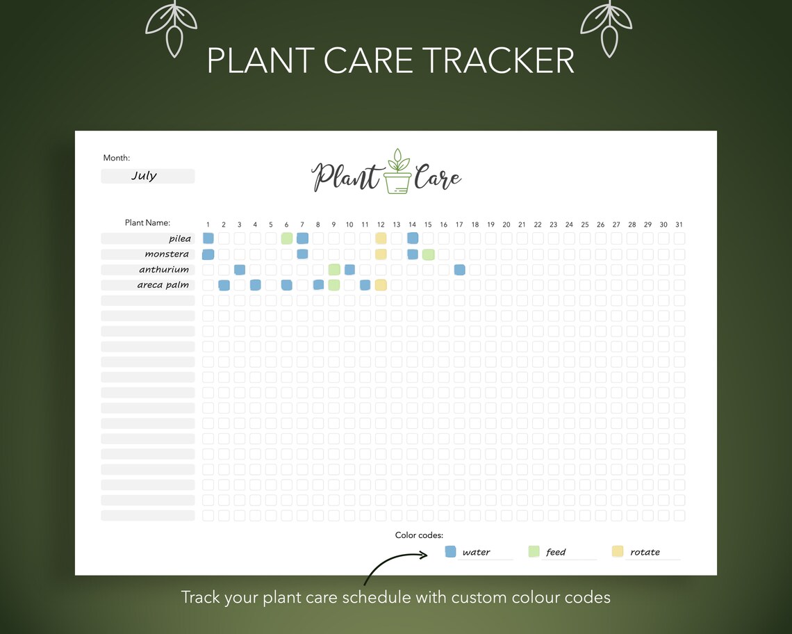 Plant Care Tracker & Guide / House Plant Journal Inserts / | Etsy