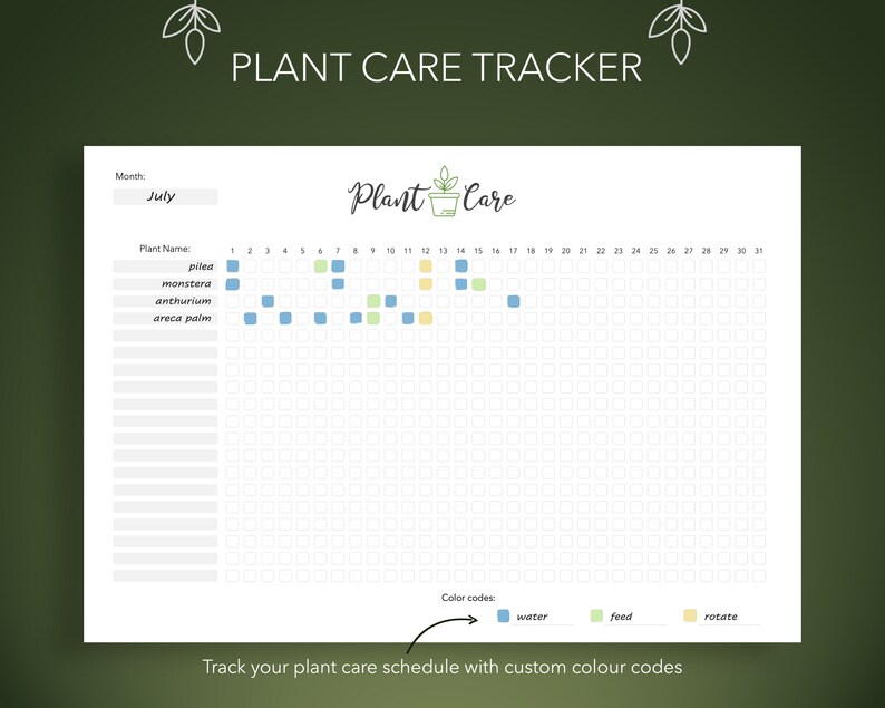 Plant Care Tracker & Guide / House Plant Journal Inserts / - Etsy