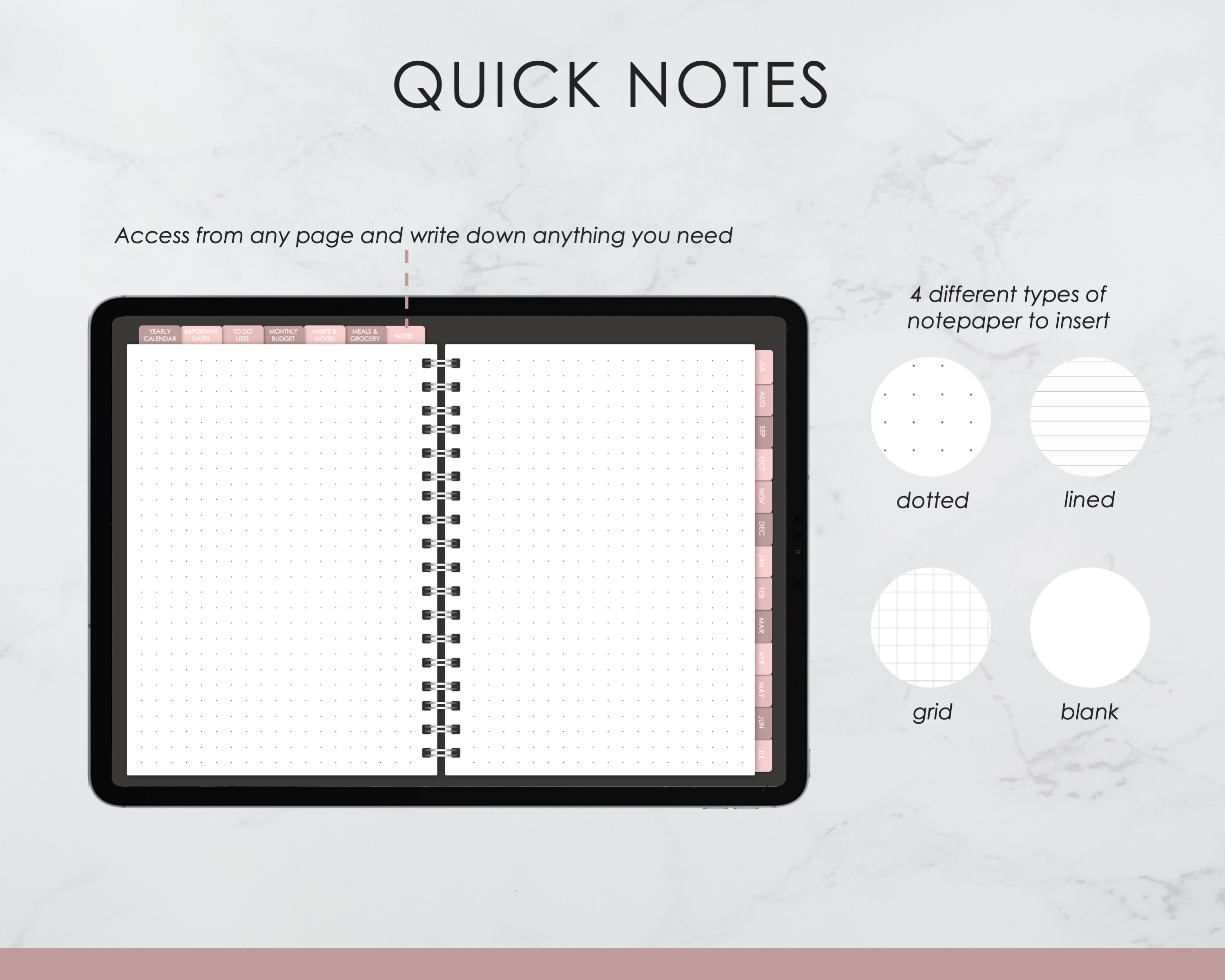 2021 Digital Planner Dated Dark Mode Black Stickers | Etsy