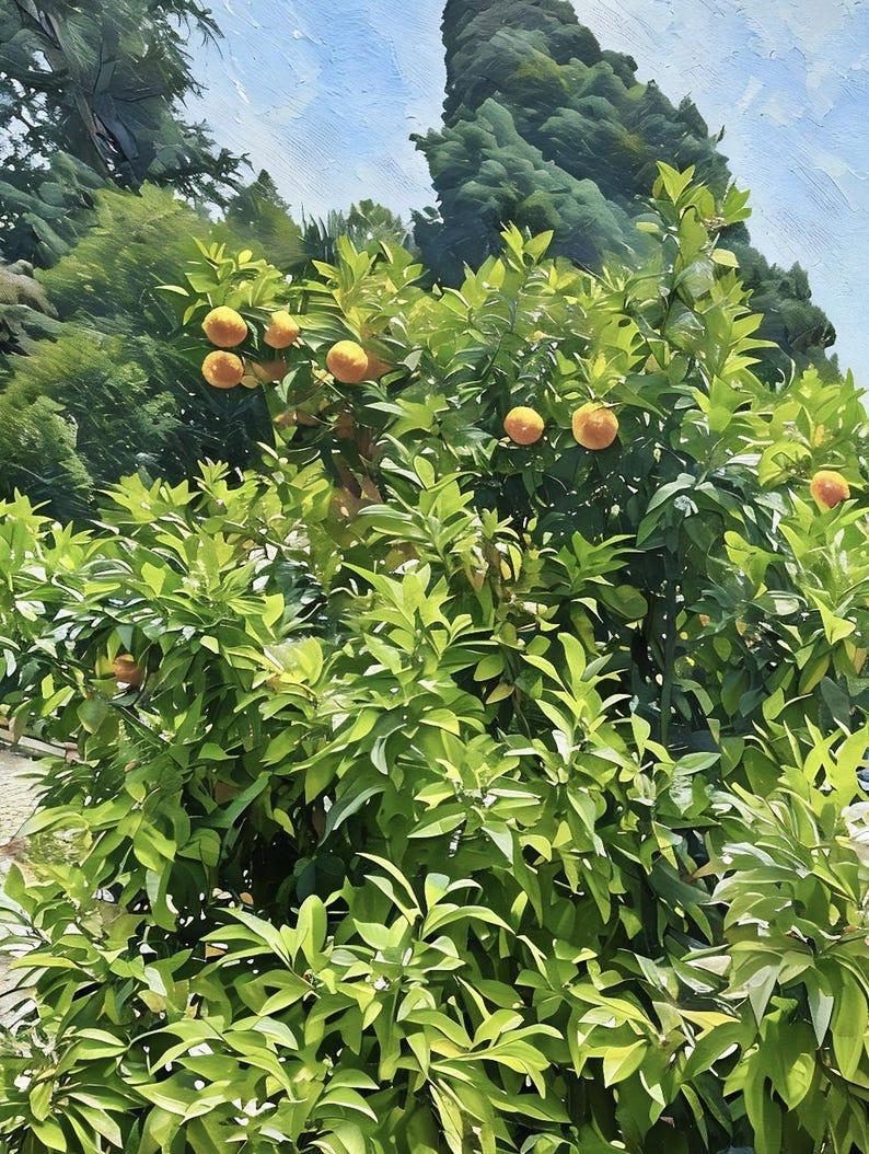 Lemon Tree Poster Lake Como Italy Print Fruit Kitchen Wall Art Digital ...