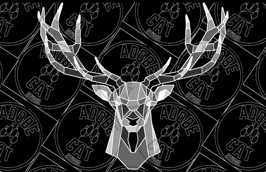 Geometric Elk Digital File for Craft Cutters SVG PNG - Etsy