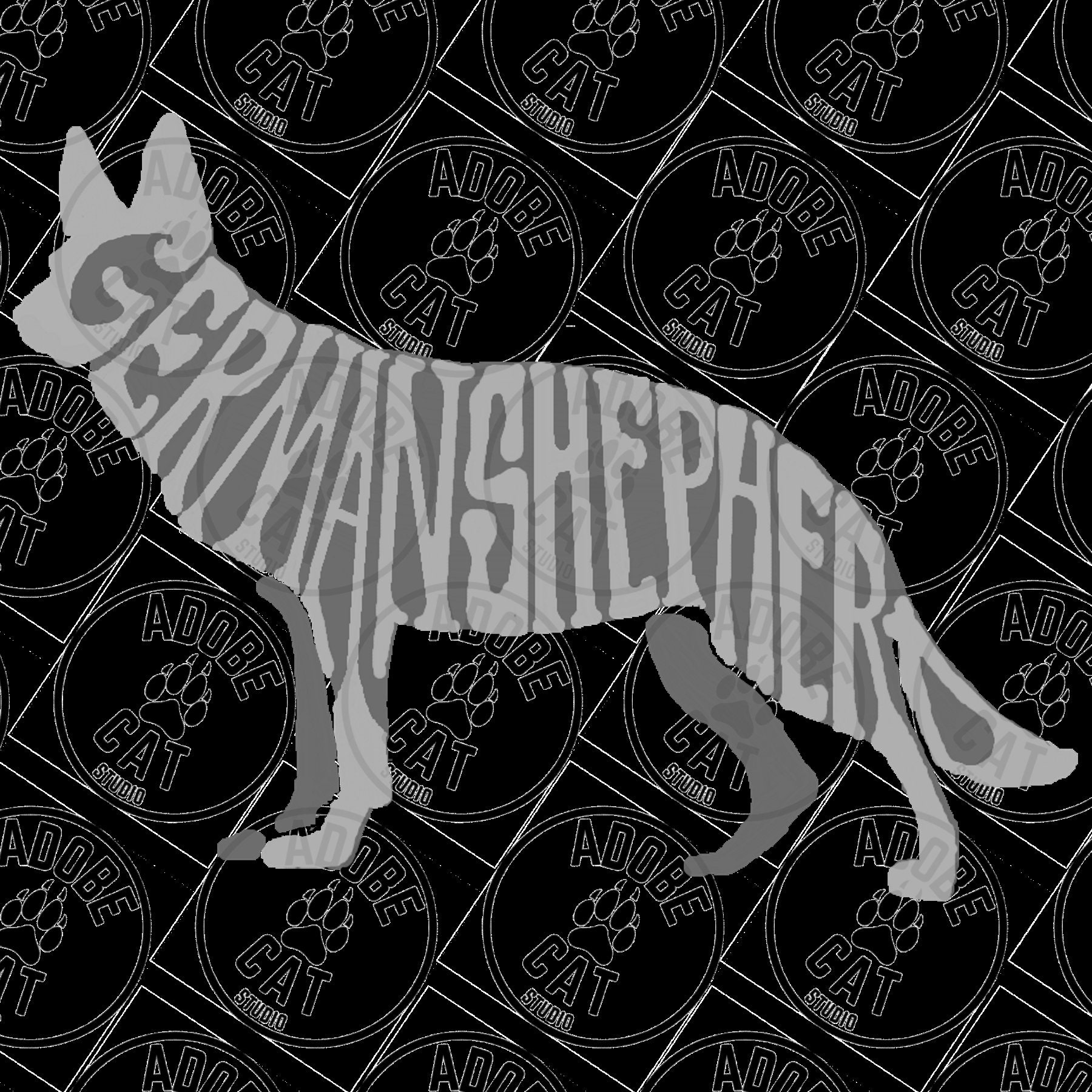 German Shepherd Word Art SVG Decal for Craft Cutters - Etsy