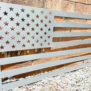 Galvanized Steel American Flag - Etsy