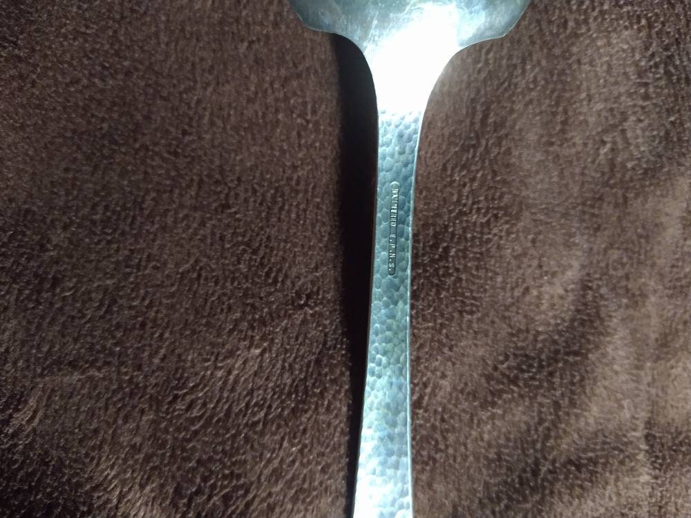 Vintage Hammered EPNS Serving Spoon - Etsy
