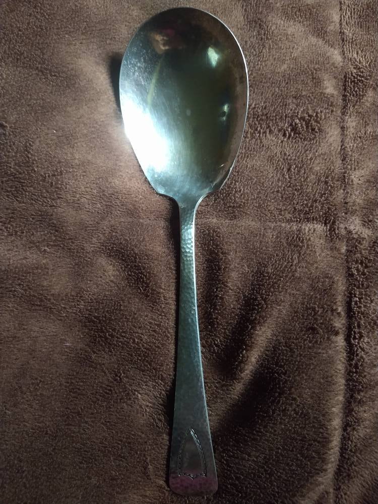Vintage Hammered EPNS Serving Spoon - Etsy