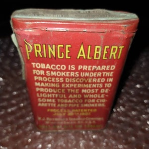 Vintage Prince Albert Tobacco Tin- Embossed - Etsy