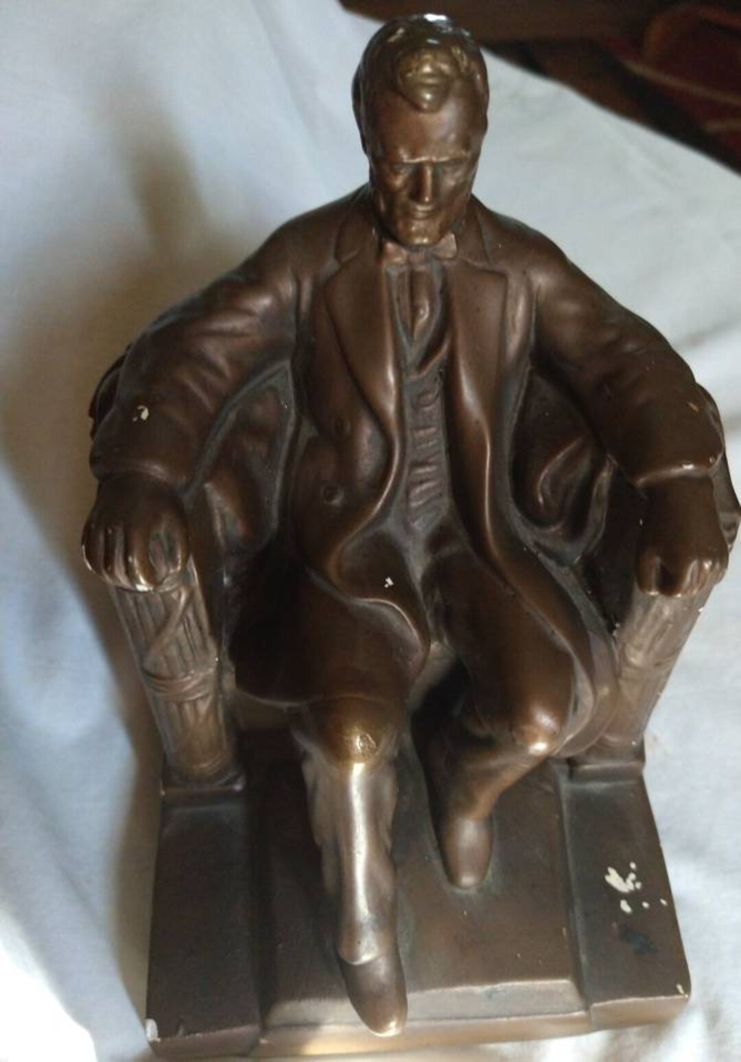 Alexander Backer Co Vintage Chalkware Abraham Lincoln Bookend - Etsy