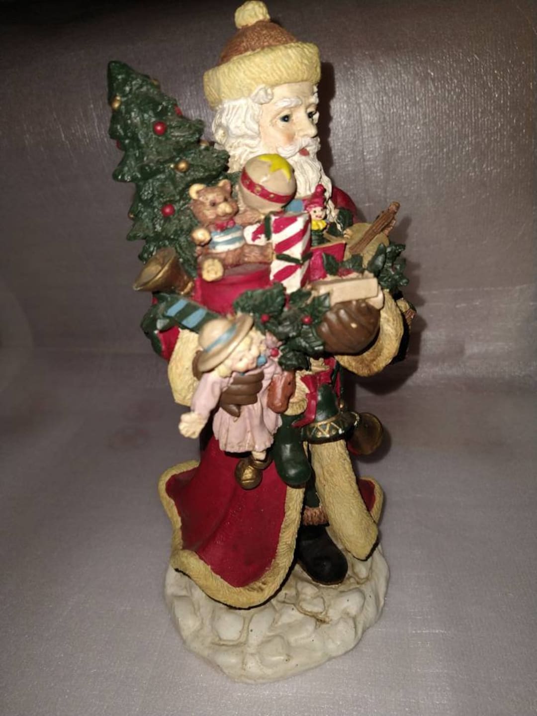 Saint Nick Holding Presents Figurine 10.5" - Etsy