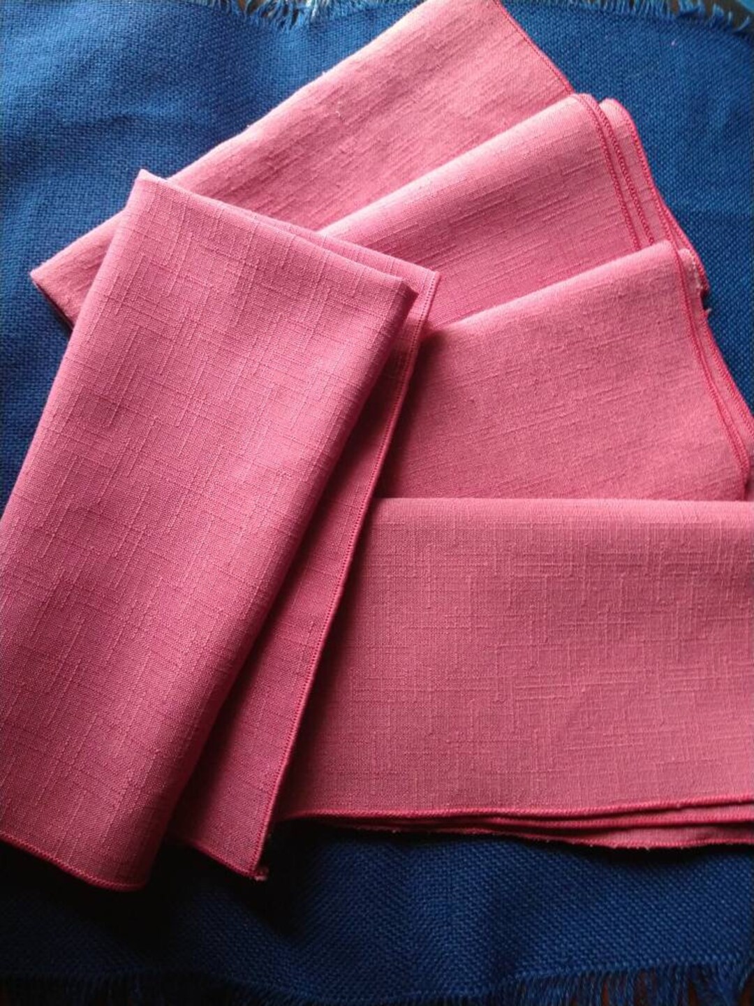 Raspberry Linen Dinner Napkins- Set of 5 - Etsy