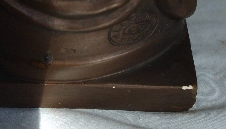 Alexander Backer Co Vintage Chalkware Abraham Lincoln Bookend - Etsy