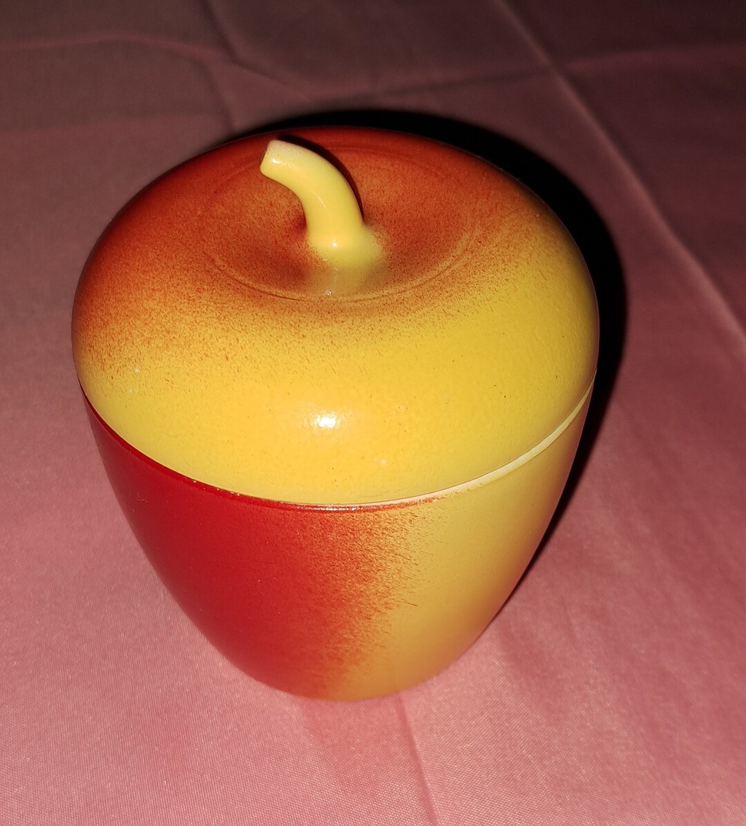 Hazel Atlas Apple Shaped Milk Glass Covered Dish - Etsy