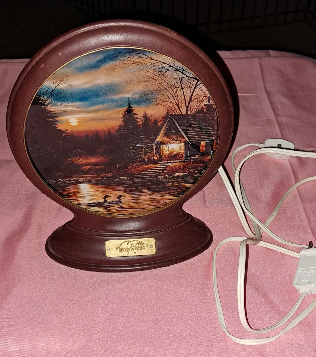 Terry Redlin 1999 Limited Edition "quiet of the Evening" Light up Plate ...