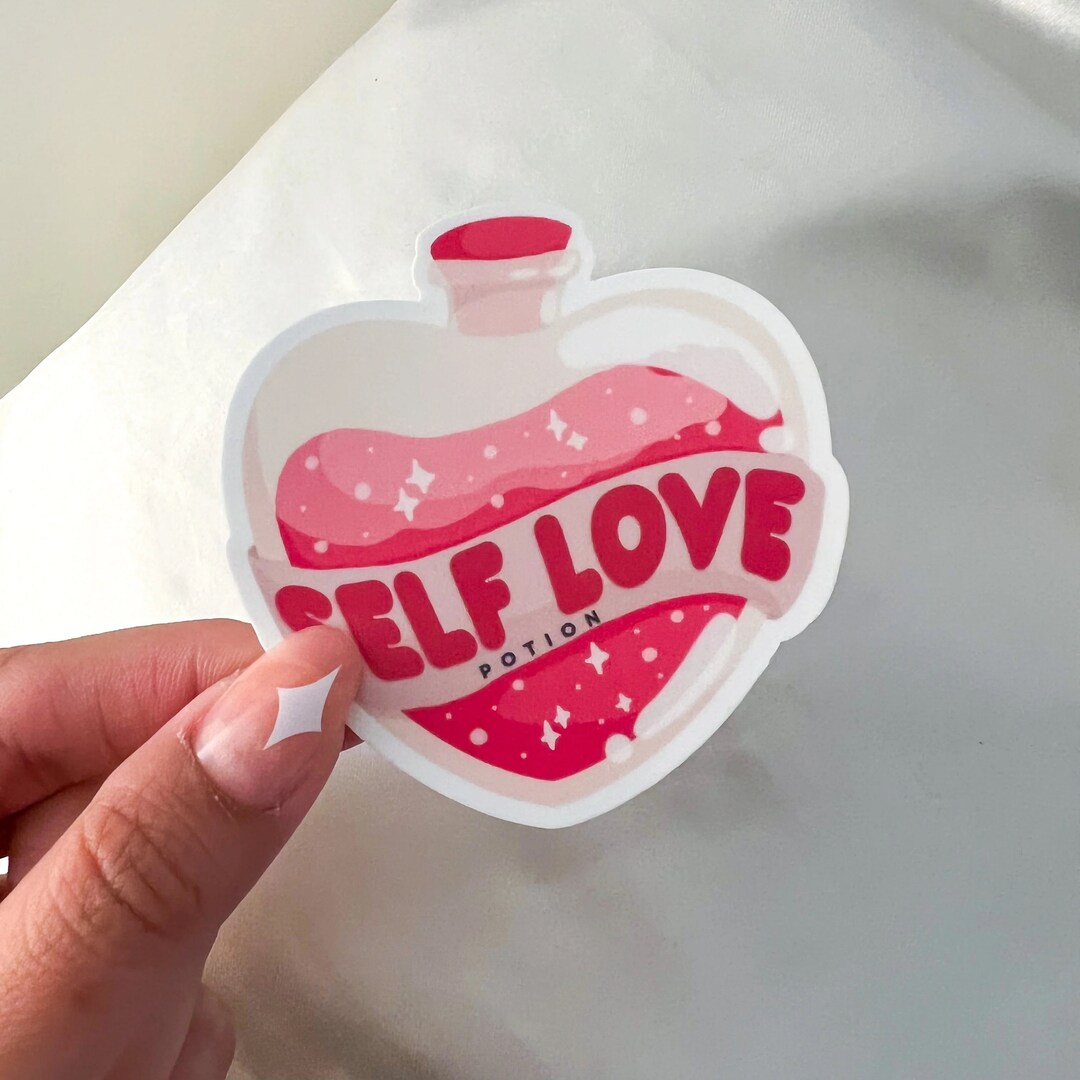 Self Love Potion Vinyl Die Cut Sticker, Cute Stickers, Motivational ...