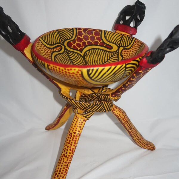 African Wooden Bowl - Etsy