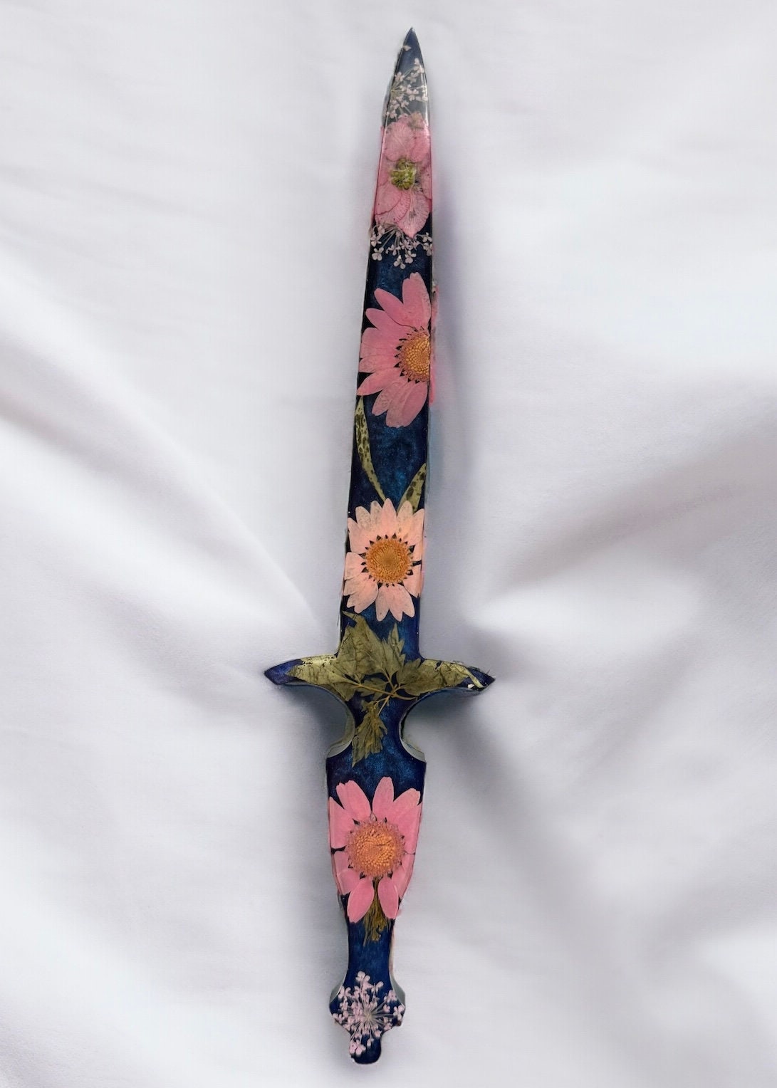 Custom Decorative Dried Pressed Flowers or Flower Petal Floral Dagger ...