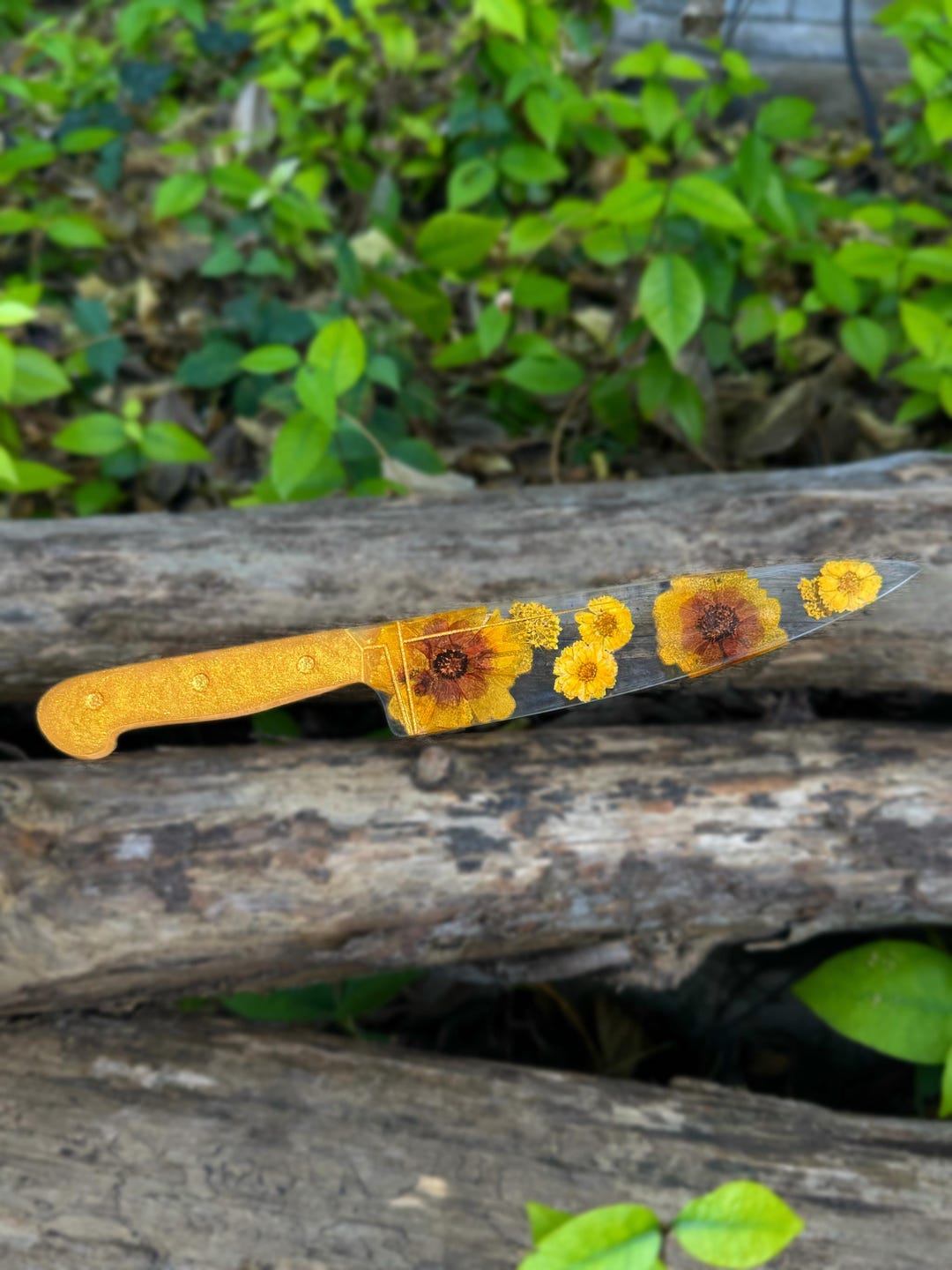 Custom Pressed Flower Kitchen Knife: Decorative Floral Resin Art - Etsy
