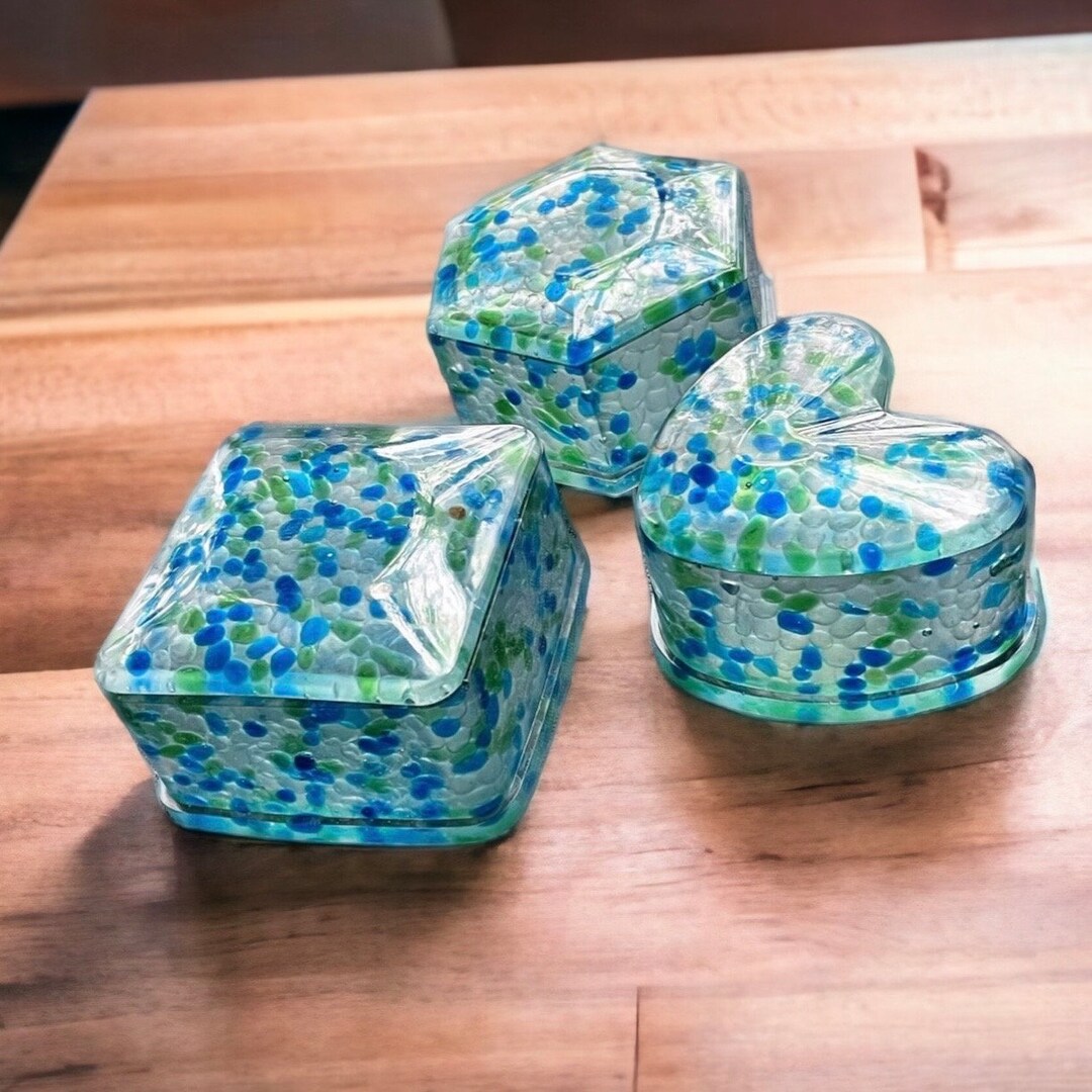 Cute Small Sea Glass Box With Lid real Sea Glass, Trinket Box/jewelry ...