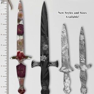 Custom Decorative Dried Pressed Flowers or Flower Petal Floral Dagger ...